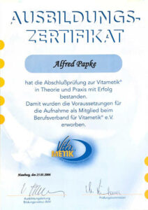 Vitametikpraxis Papke | Vitametiker Alfred Papke